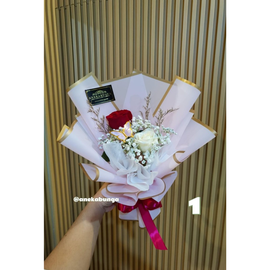Jual Buket Bunga Mawar Merah Asli Fresh Rose Flower Bouquet Bucket ...