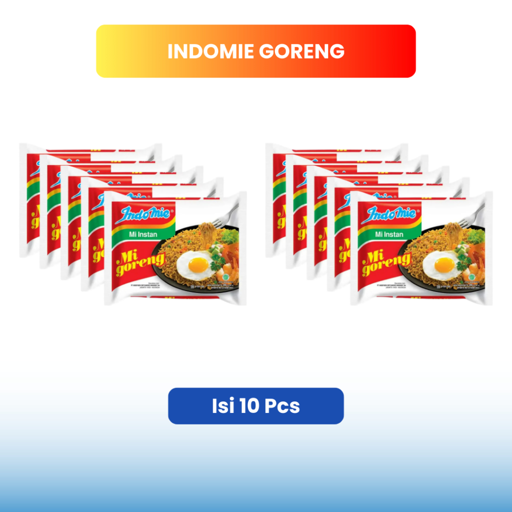 Jual Jual Indomie Goreng | Mie Instant Goreng Paket 10 Pcs | Shopee ...