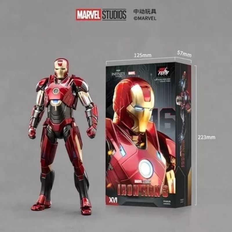 Jual Iron Man MK 16 ZD Toys Marvel Avengers MK XVI Original Mainan ...