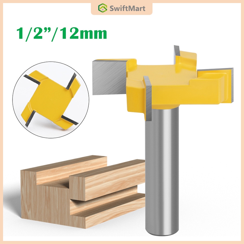 Jual 【Ready】1/2 inch 4 Blade Mata Router Mata Router Kayu Profil Panel ...