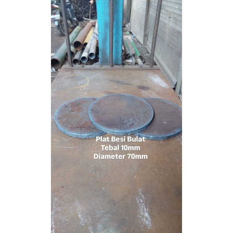 Jual Besi Plat Bulat Tebal 10mm Diameter 70mm 1pcs | Shopee Indonesia