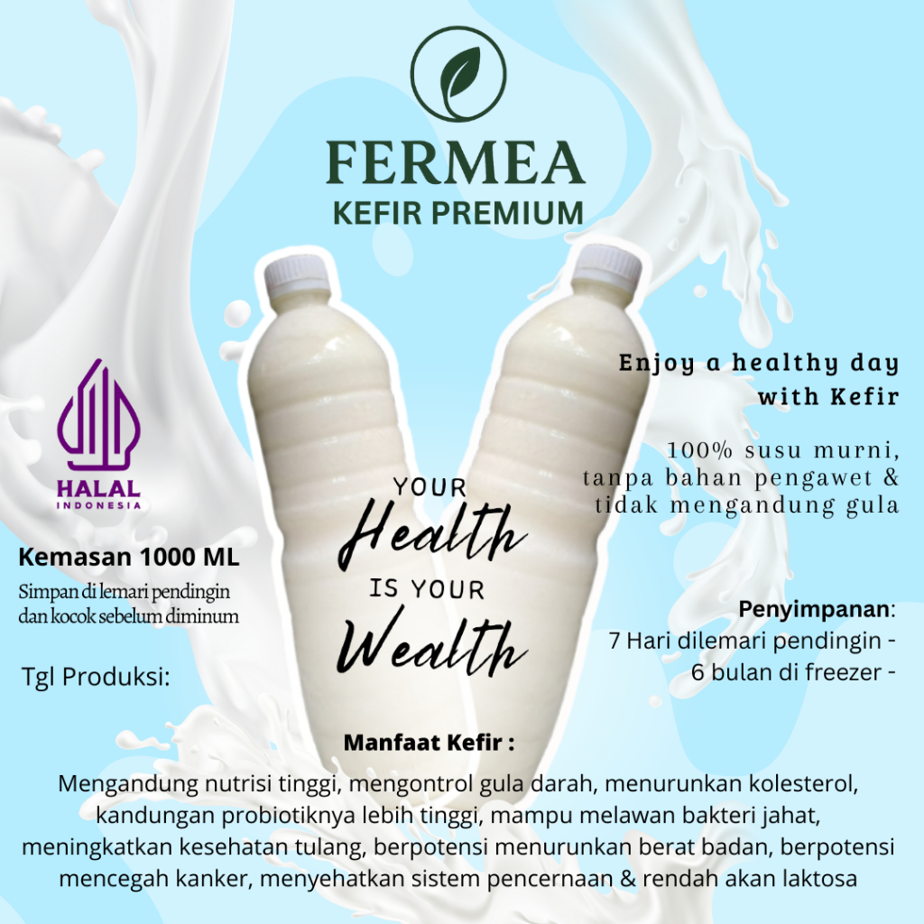 Jual FERMEA Kefir Premium 1000 ml Minuman Immune Booster Penambah Imun ...