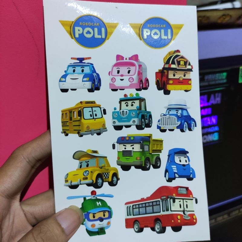 Jual Sticker Robocar Poli 1 lembar ukuran A6 | Shopee Indonesia