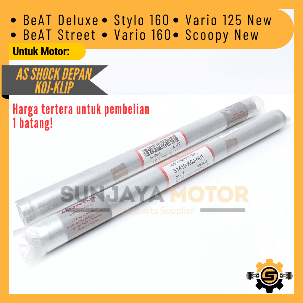 Jual As Shock Depan Original Honda K0J KOJ Pipa As Sok Beat Deluxe Genio All New Beat Stylo ...