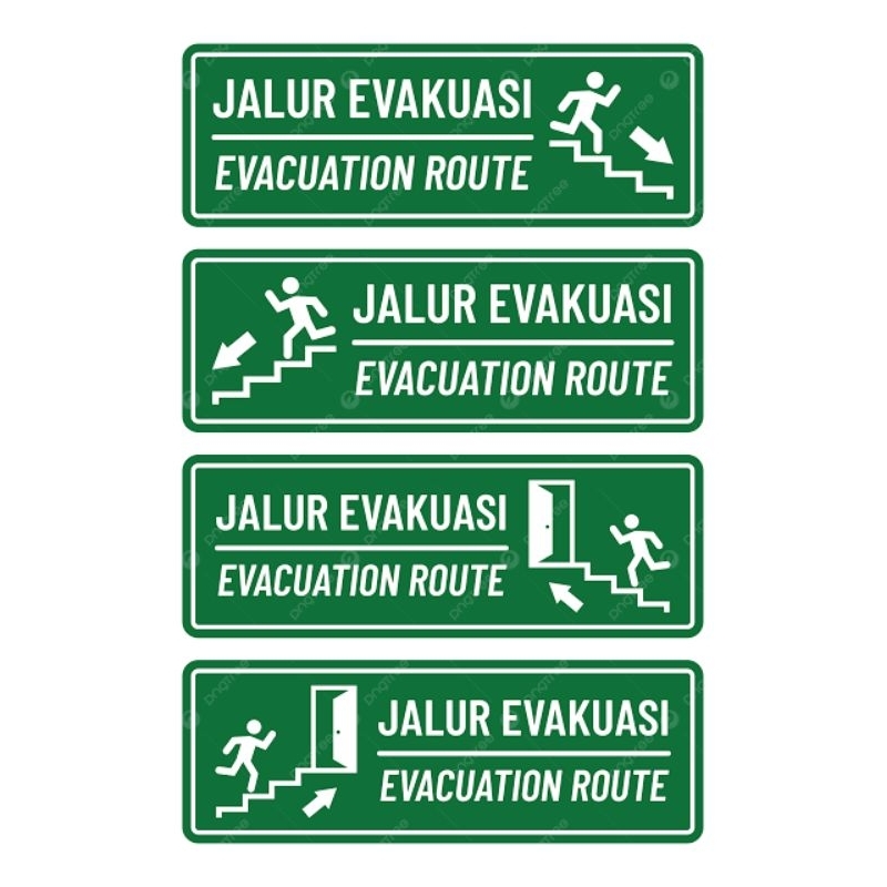Jual PRINTING STIKER VYNIL SAFETY (K 3) JALUR EVAKUASI TURUN TANGGA ...