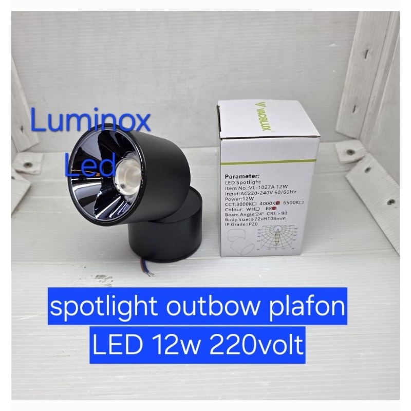 Jual lampu spot plafon vacolux 12w 12watt / spotlight ceiling outbow ...