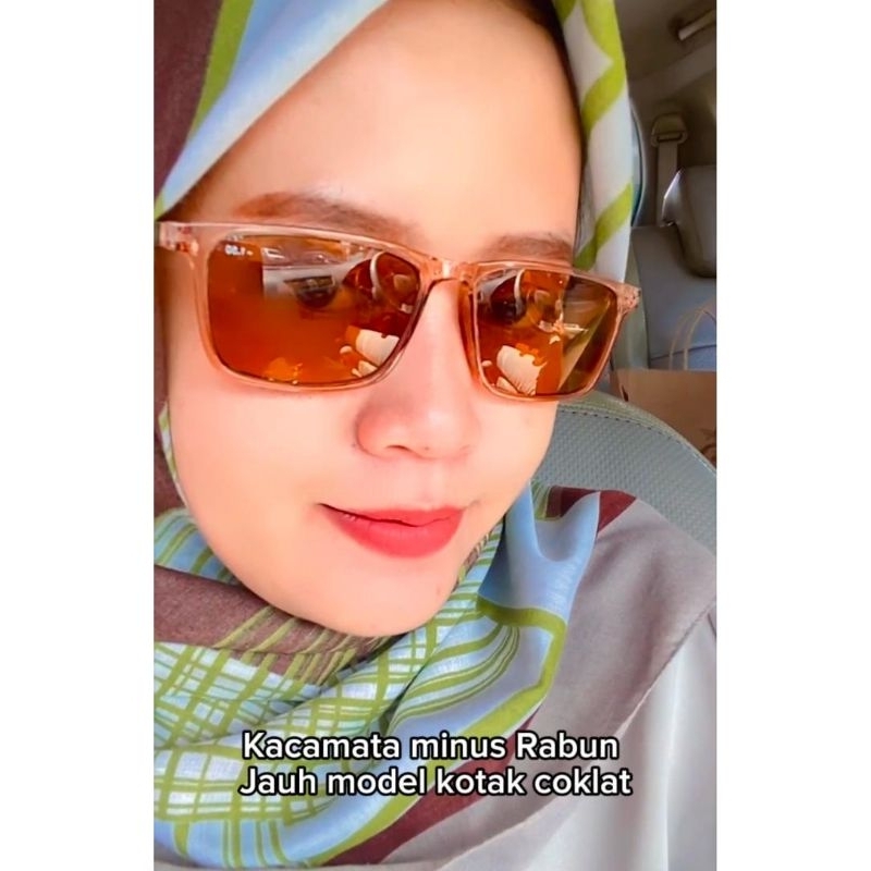 Jual Kacamata Minus Rabun Jauh Frame dan Lensa Coklat Redup Anti silau ...