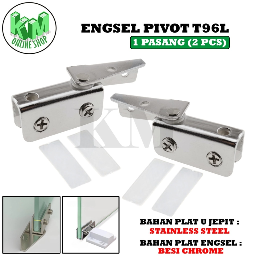 Jual Engsel Kaca Plat Besar Siku Pivot Lemari Jepit Kaca Keramik ...