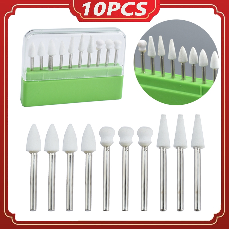 Jual 10pcs Dental Bur Poles White Stone / Bur Poles Gic Alpin / Bur ...