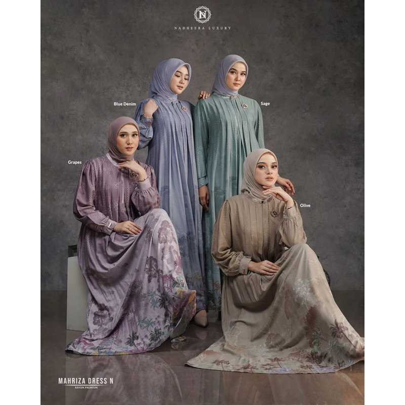 Jual MAHRIZA DRESS N GAMIS MEWAH SIMPLE MOTIF CANTIK BY NADHEERA LUXURY - INAYAHHIJAB | Shopee ...