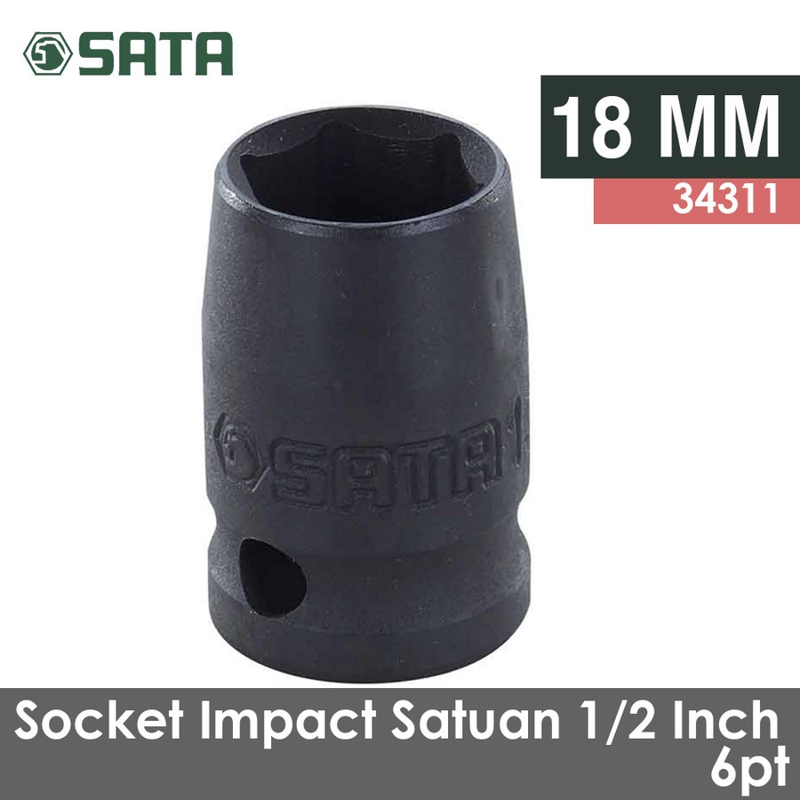 Jual SATA - SATA TOOLS Socket Impact 1/2 INCH 18 MM 34311 | Shopee ...