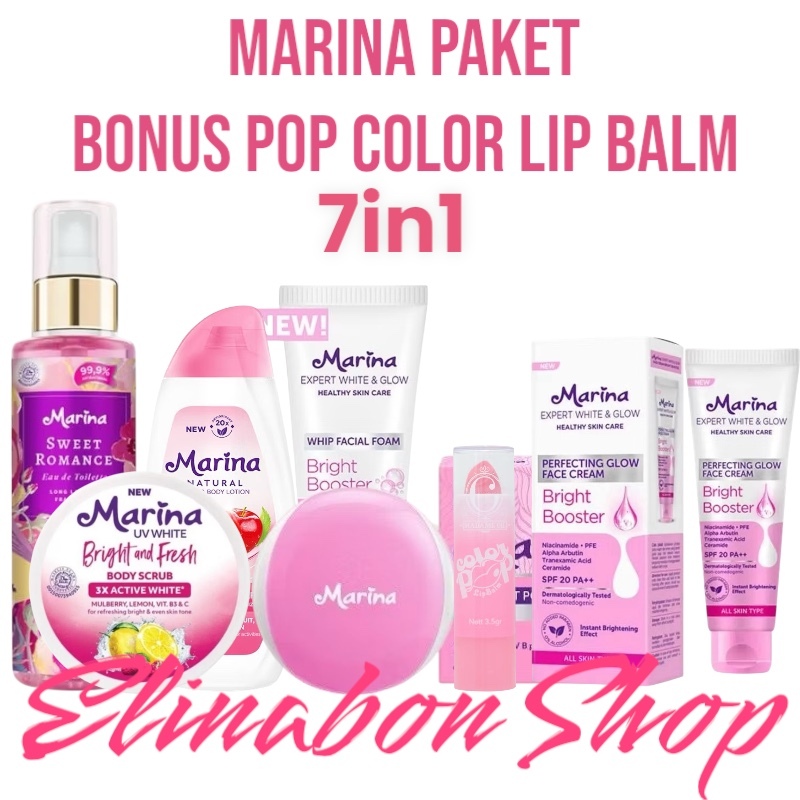 Jual MARINA PAKET SET BONUS LIP BALM | Shopee Indonesia