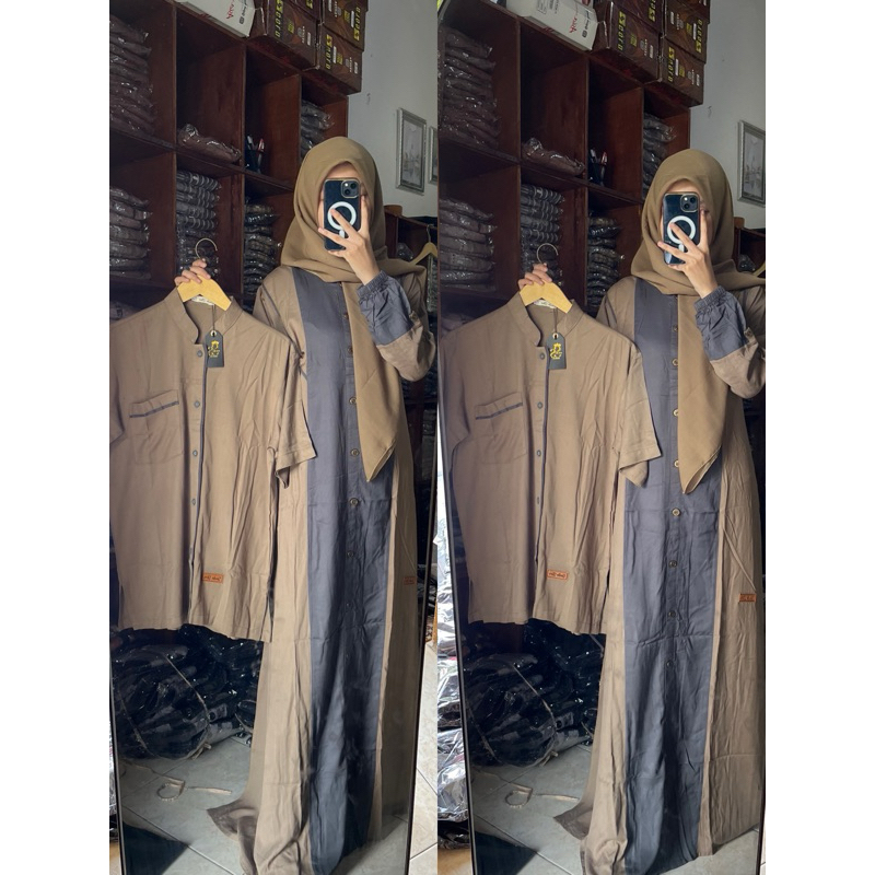 Jual GAMIS ORI SAULIN COUPLE KHAKI GREY TERBARU (READY) | Shopee Indonesia