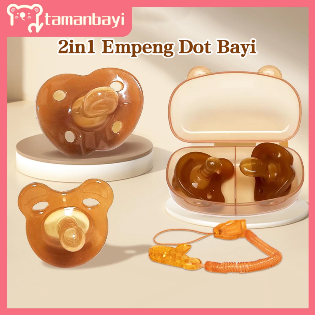 Jual 2in1 empeng dot bayi bpa free putting bayi newborn silikon Lembut ...