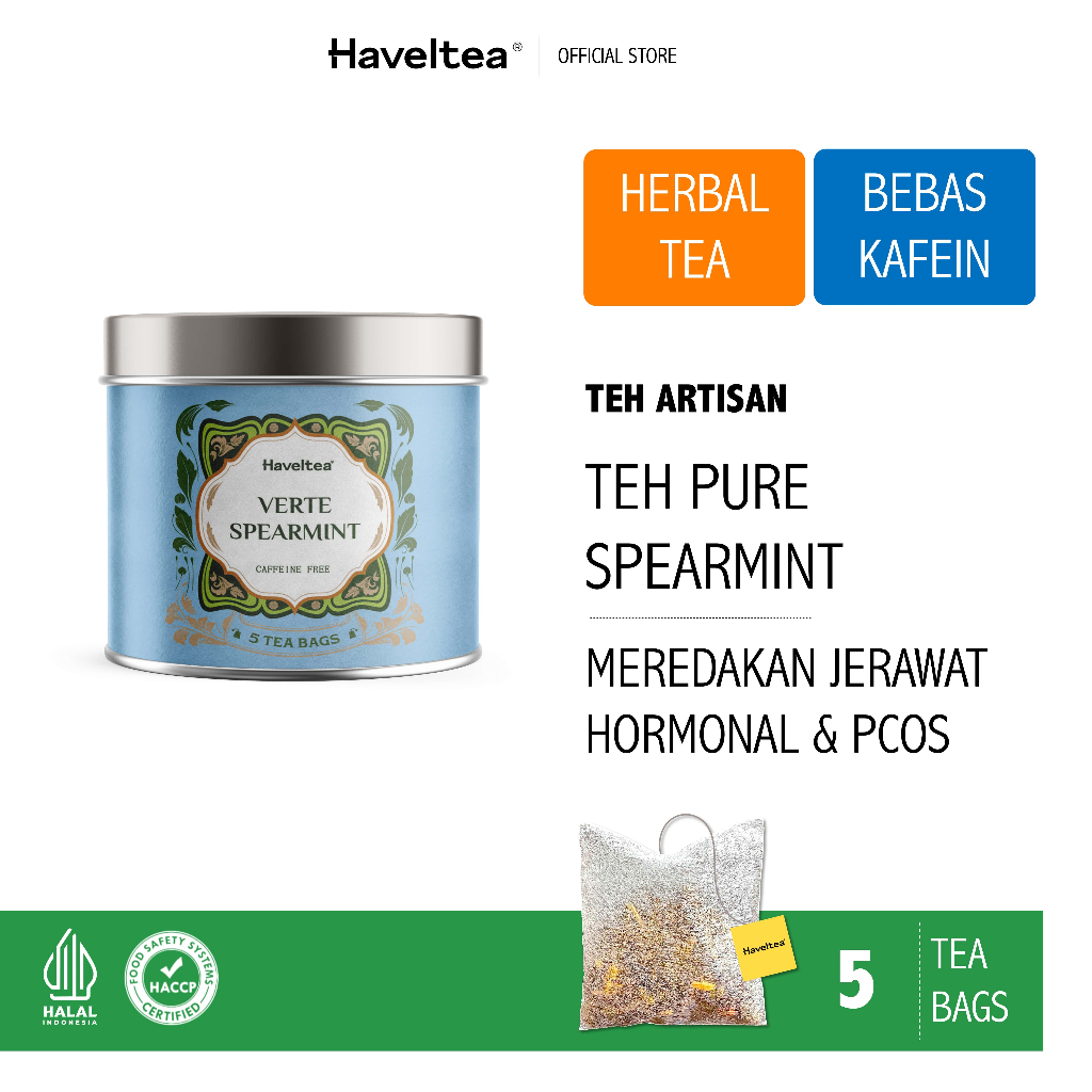 Jual Haveltea Verte Spearmint Tea – Teh Spearmint Murni | Pure Spearmint Tea 5TB | Shopee Indonesia
