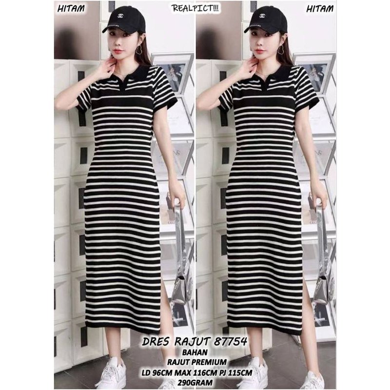 Jual KC 87754 Dress salur rajut | Shopee Indonesia