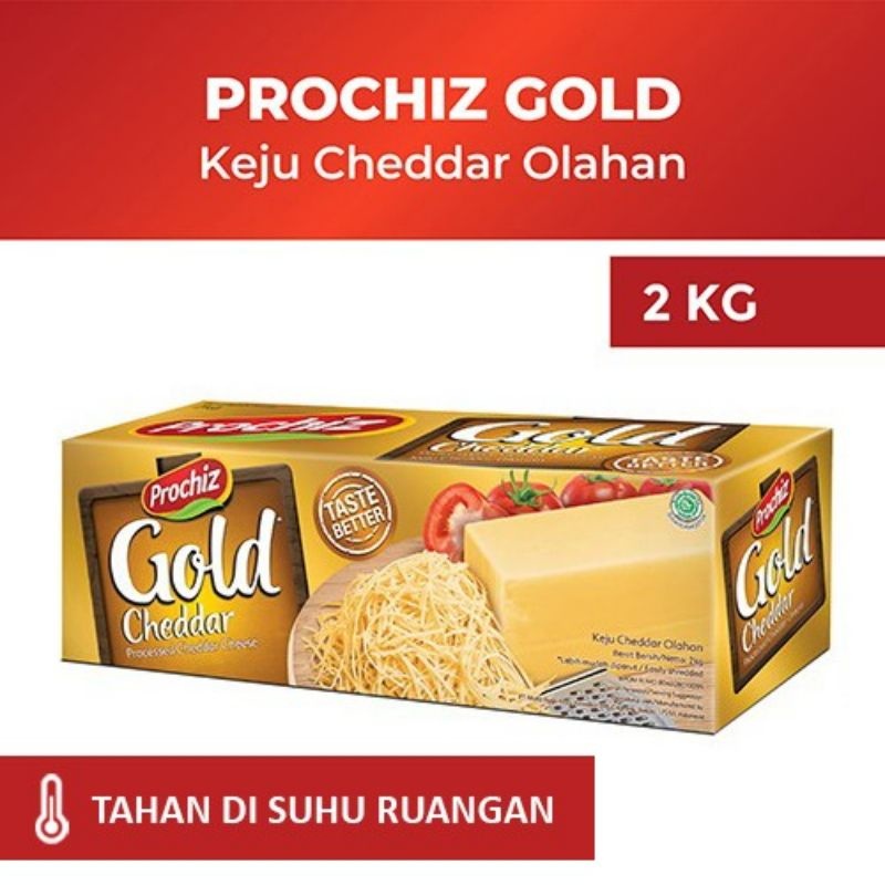 Jual Keju Prochiz Gold 2kg (1pcs) instant/sameday | Shopee Indonesia