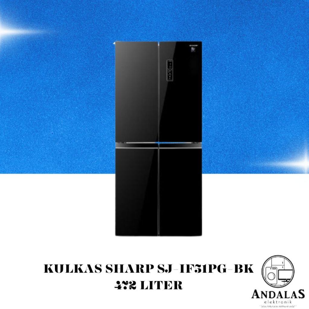 Jual KULKAS SHARP SJ-IF51PG LEMARI ES 4 PINTU SIDE BY SIDE SJ IF 51 PG ...