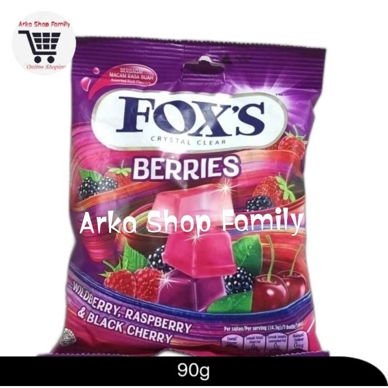 Jual FOXS Crystal Clear Berries 90g Permen Candy Fox's Rasa Buah Buahan ...