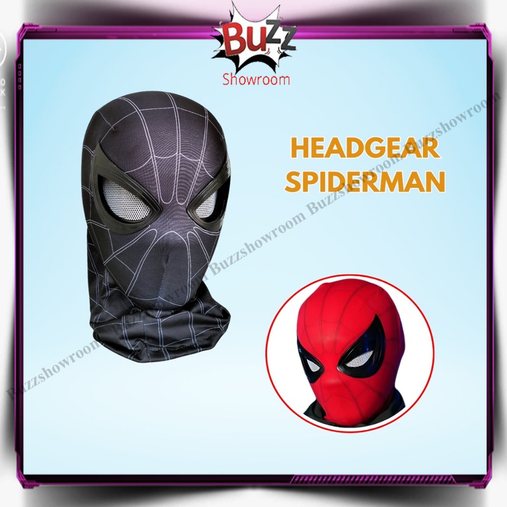 Jual Topeng Mask Spiderman Headgear Superhero Cosplay Spider-Man Chin ...