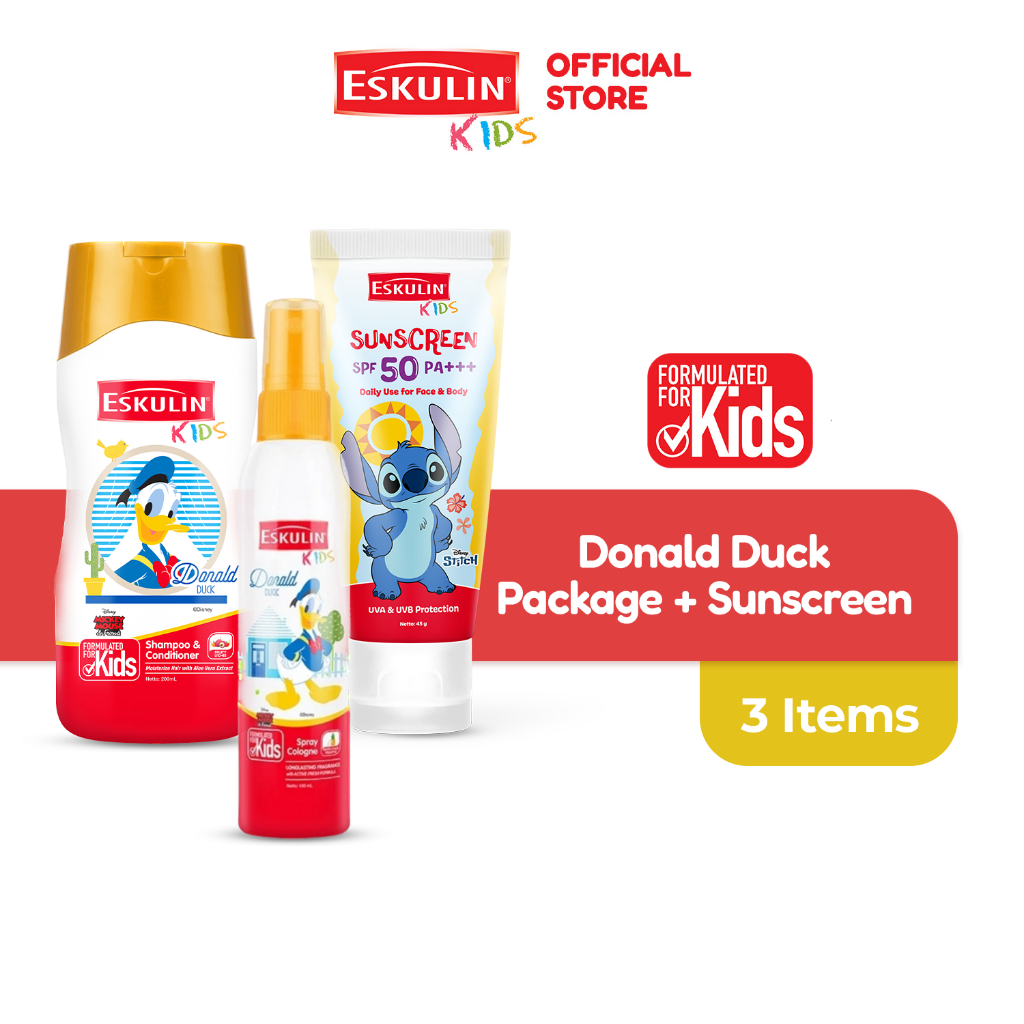 Jual Eskulin Kids Donald Duck Package + Sunscreen | Shopee Indonesia