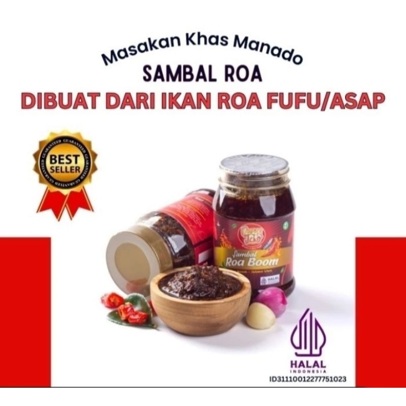 Jual Sambal Roa Boom, Sambal Roa Asap, Sambal Roa Manado 300gr | Shopee ...