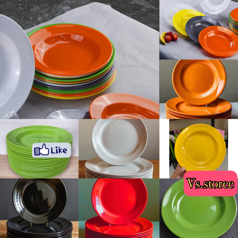 Jual JAMIN TERMURAH - Piring Melamine 9 inch - Piring Melamin Tebal ...