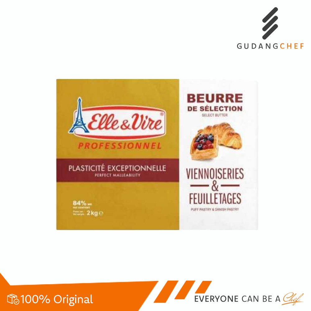 Jual Elle & Vire Butter Sheet 84% Fat Extra Dry 2kg - Butter untuk ...