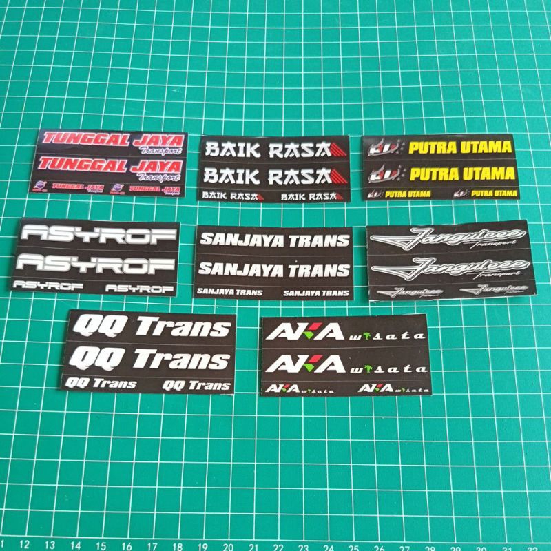 Jual stiker variasi modifikasi nama P.O miniatur bus | Shopee Indonesia