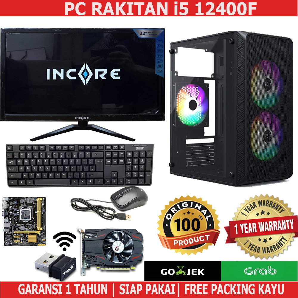 Jual PC RAKITAN GAMING/EDITING i5 12400F GTX 750 VGA 4GB RAM 16GB | Shopee Indonesia