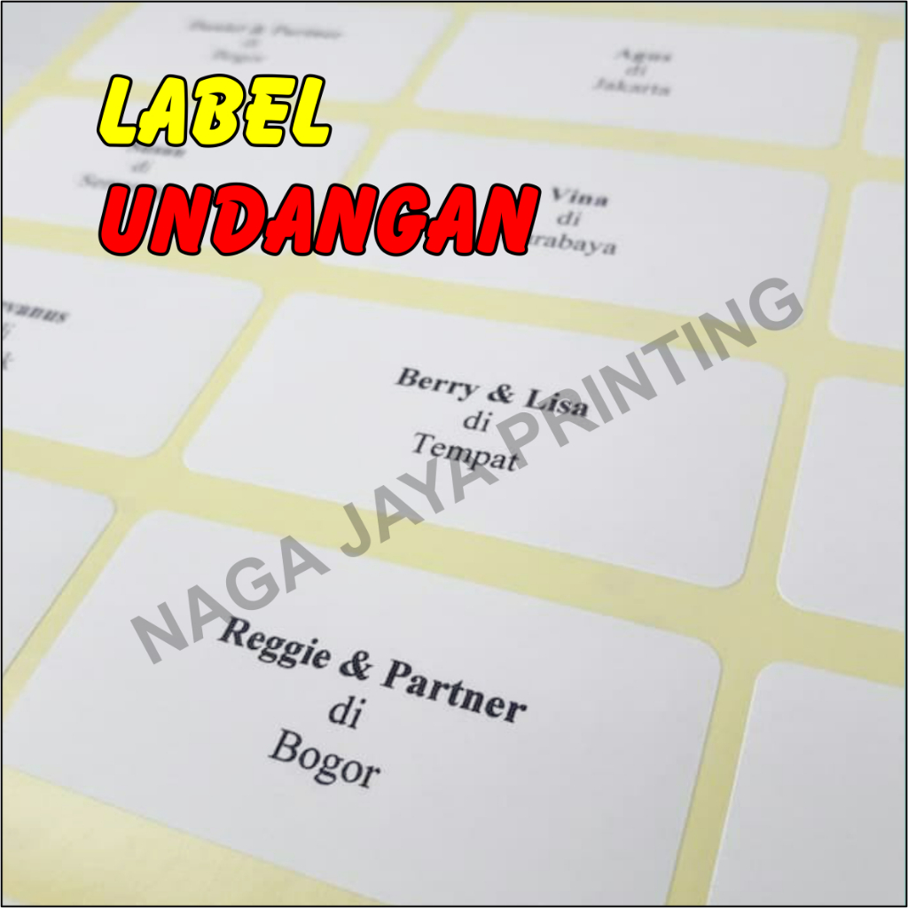 Jual Cetak Label Undangan 103 / Cetak Sticker Label Undangan | Shopee Indonesia