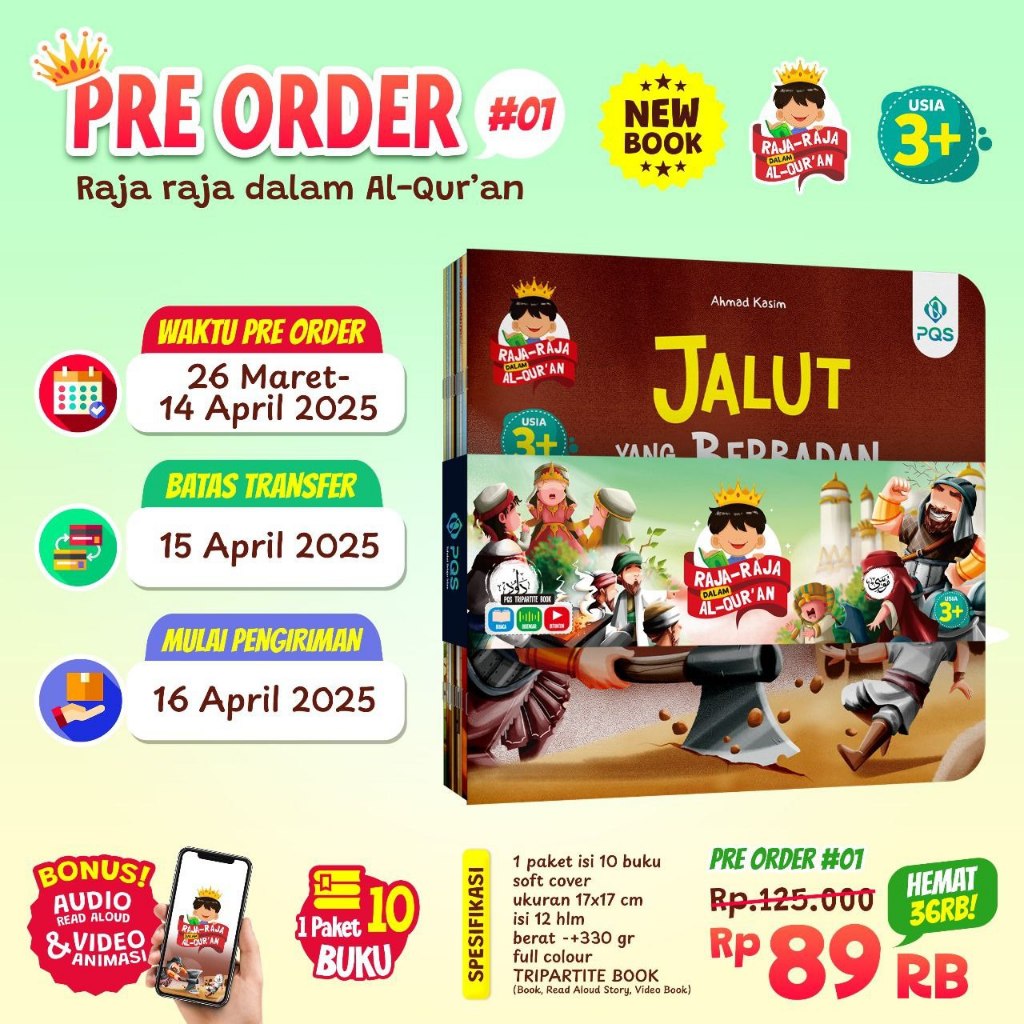 Jual Buku Anak Seri Kisah Raja-Raja Dalam Al-Qur’an (1 Set Isi 10 Buku) | PQS Sumber Ilmu ...