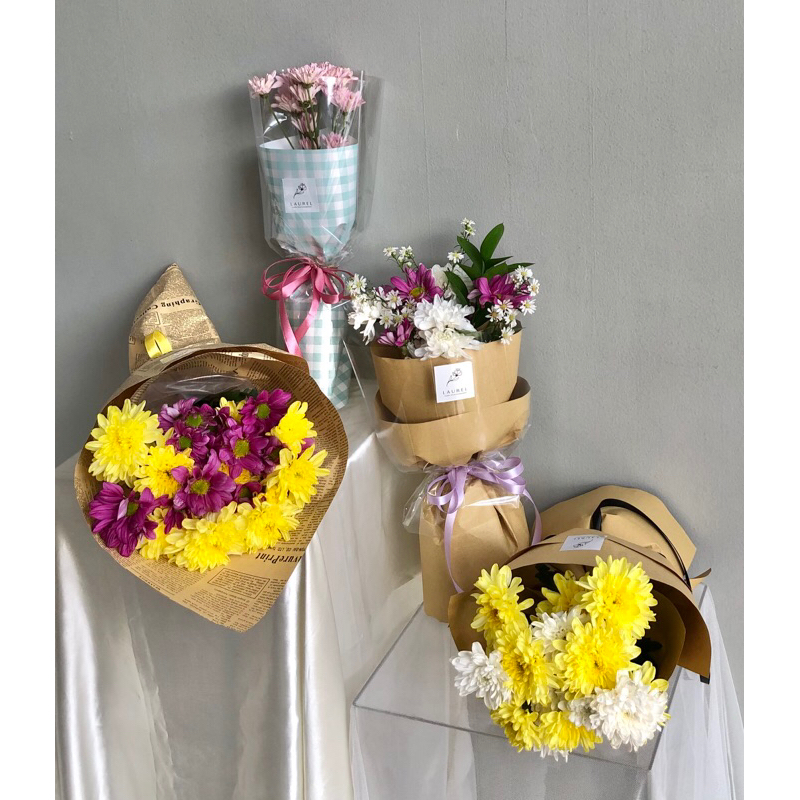 Jual Bouquet Fresh Bunga Asli - Budgetable Bouquet | Shopee Indonesia