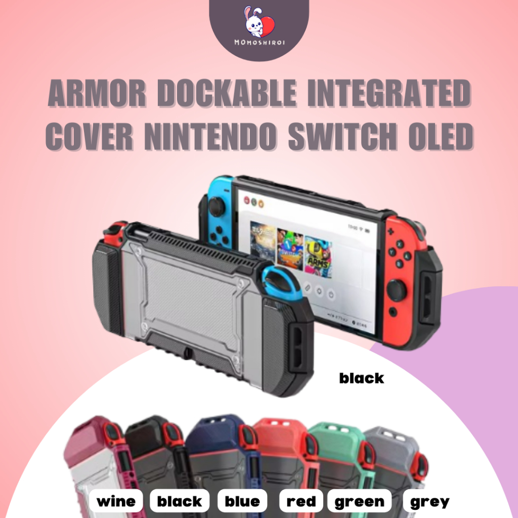 Jual Casing Nintendo Switch OLED Armor PC TPU Case Shockproof Dockable ...