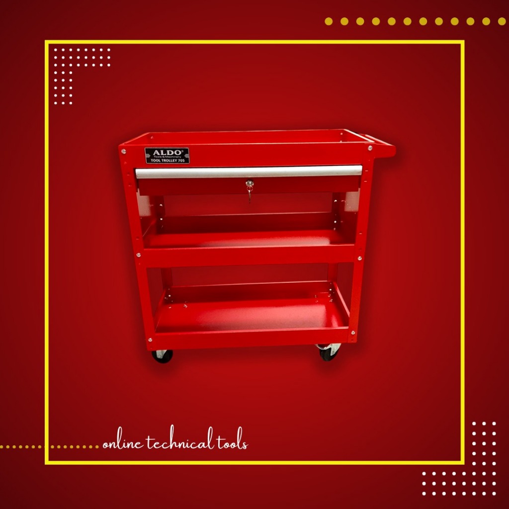 Jual ALDO Tool Trolley 709 – TOOL BOX Troli Bengkel 3 Susun dengan Laci ...