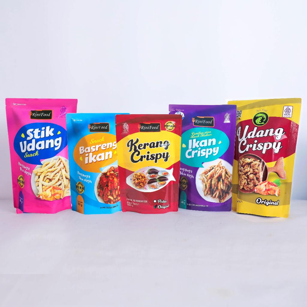 Jual RINI FOOD PAKET SULTAN (Udang crispy, ikan crispy, kerang crispy ...
