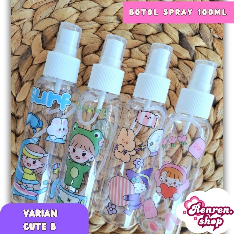 Jual BOTOL PLASTIK SPRAY 100 ML Transparan MOTIFLUCU Semprot Parfum ...