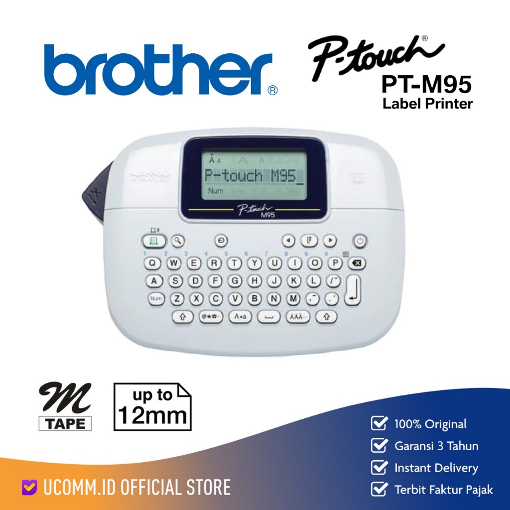 Jual BROTHER Stiker Label Printer PT M95 Print Handy Maker M-Tape ...