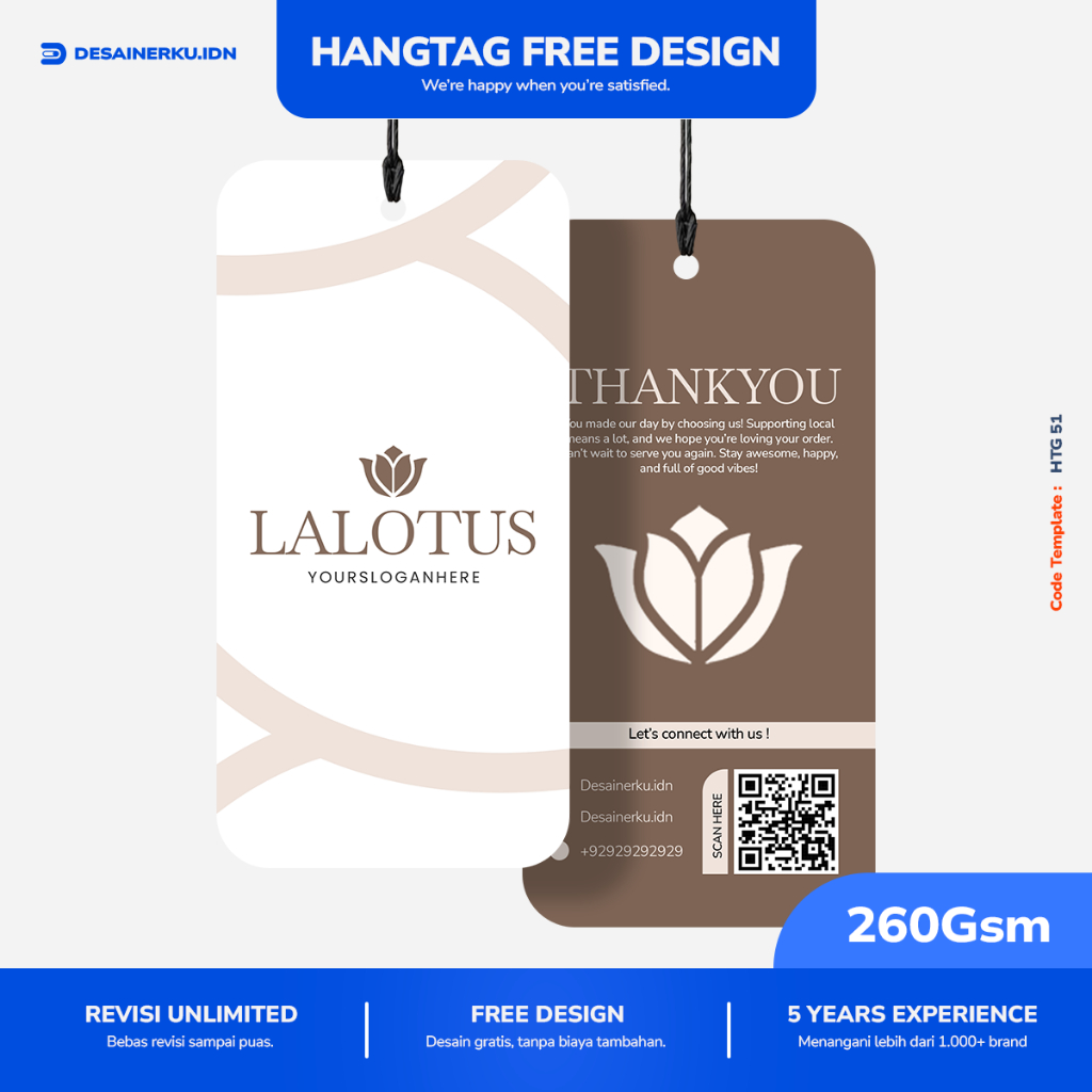 Jual Hangtag Baju Custom FREE DESIGN | Cetak Label Tag Baju Desain ...