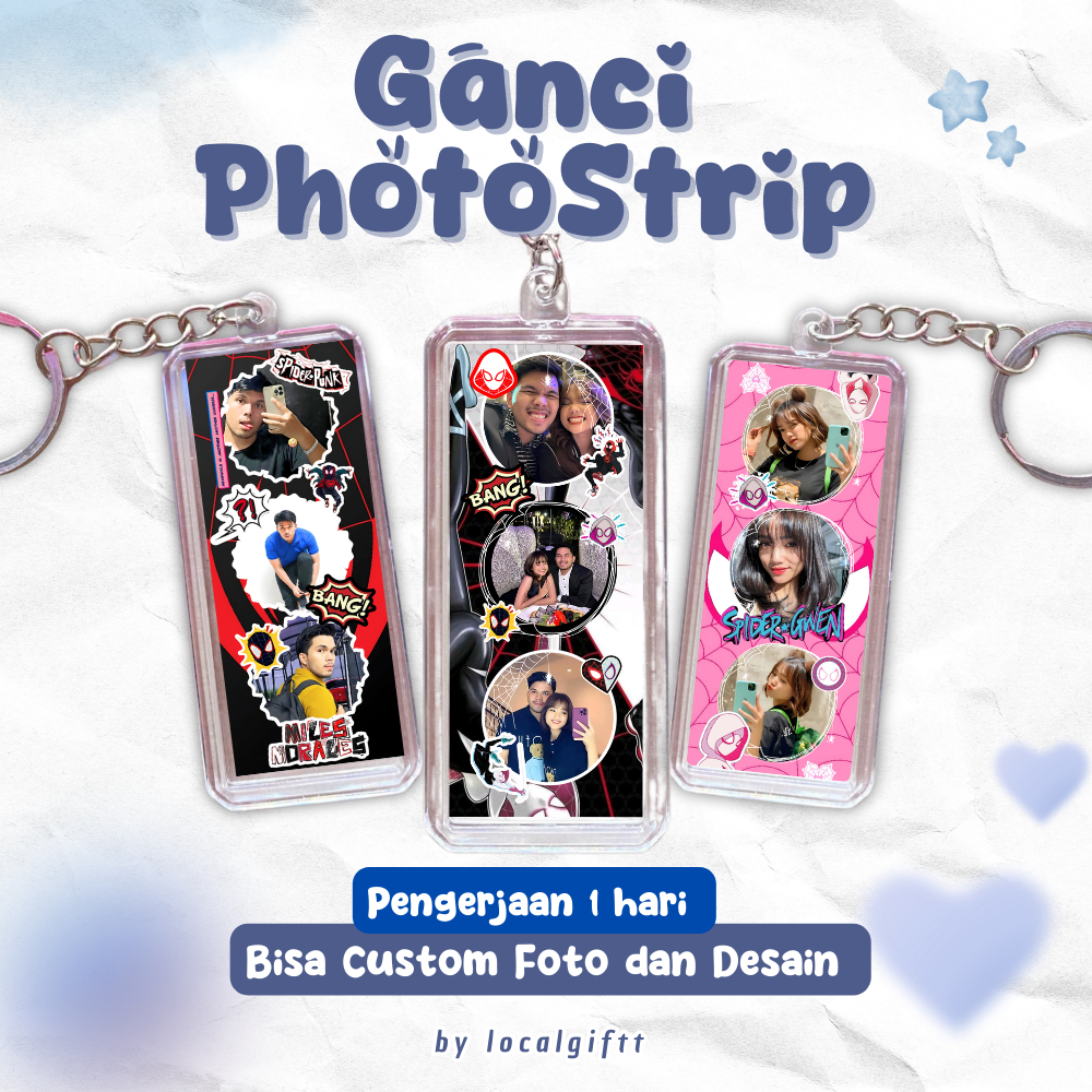 Jual Ganci photostrip | custom foto | gantungan kunci gift | ganci lucu ...