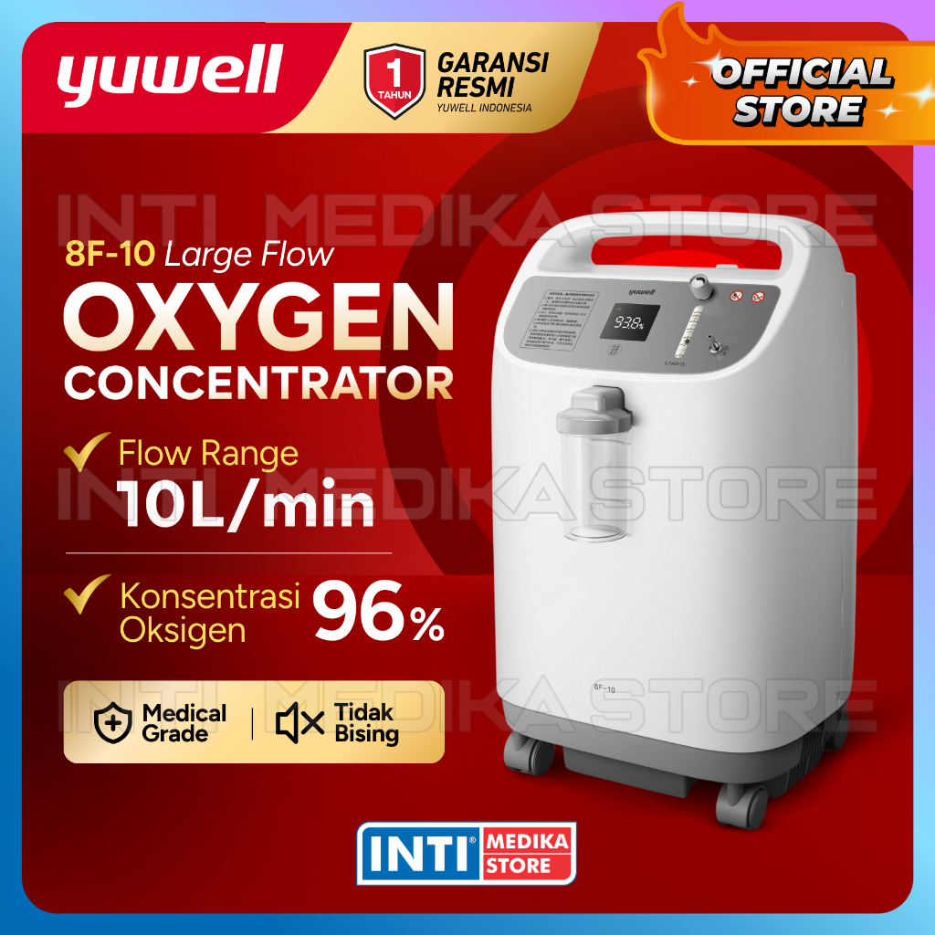 Jual YUWELL - Oxygen Concentrator 8F10 Large Flow 1-10 Liter per Menit ...