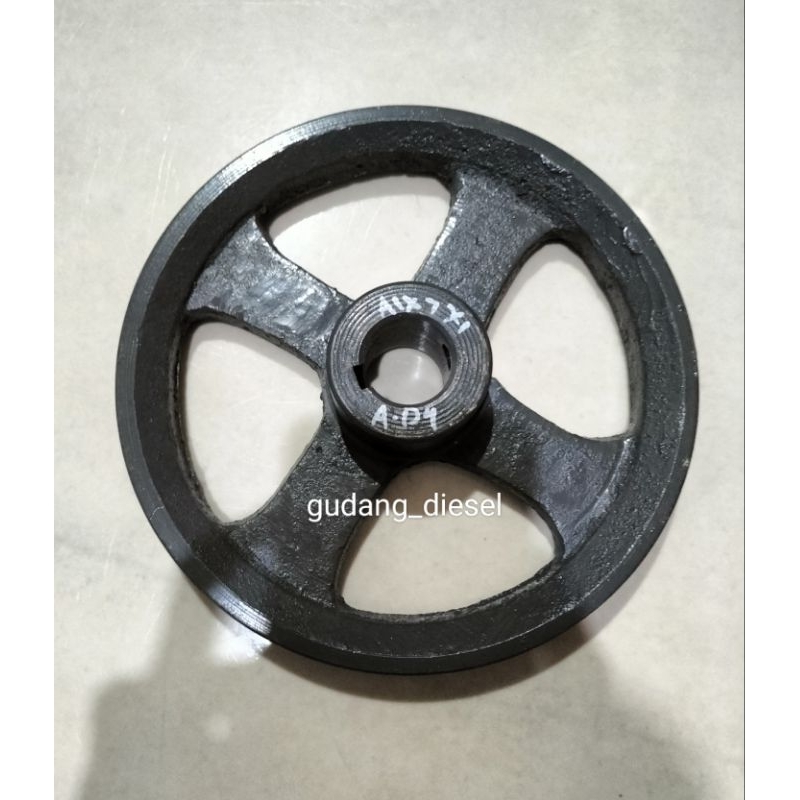 Jual Pully Besi A1 x 7 Inch lubang as 1 inch | Shopee Indonesia