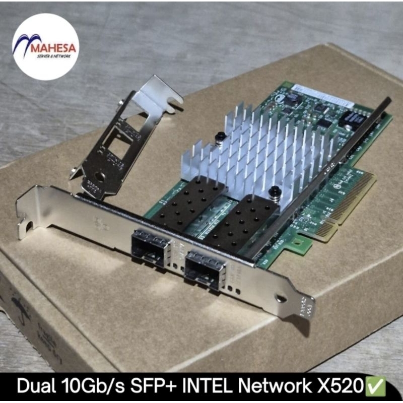 Jual LAN Card Intel 10G Dual Port SFP+ X520-DA2 10Gbps PCIe NIC Network Card Exclude SFP ...