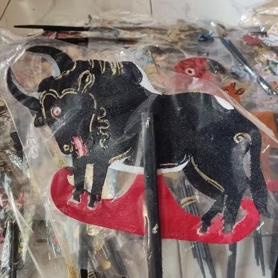 Jual wayang kulit asli karakter hewan banteng 30cm | Shopee Indonesia