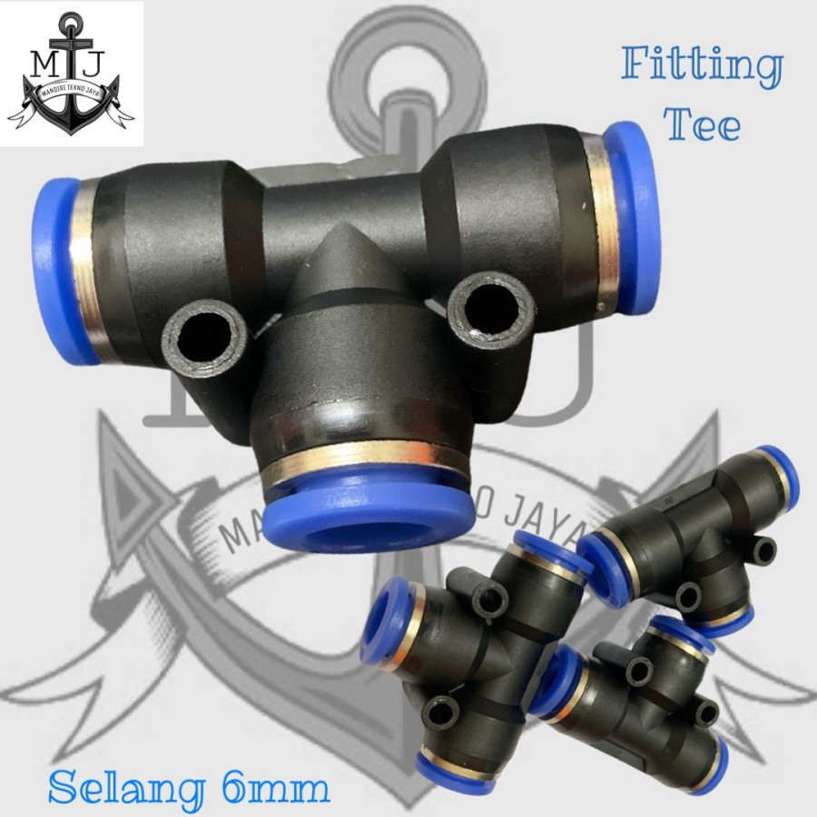 Jual PUT-6 fitting pneumatic selang 6mmx6mmx6mm | Shopee Indonesia
