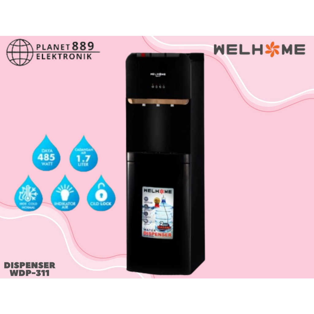Jual WELHOME WDP-311 Water Dispenser Galon Bawah with Ice Cooling ...