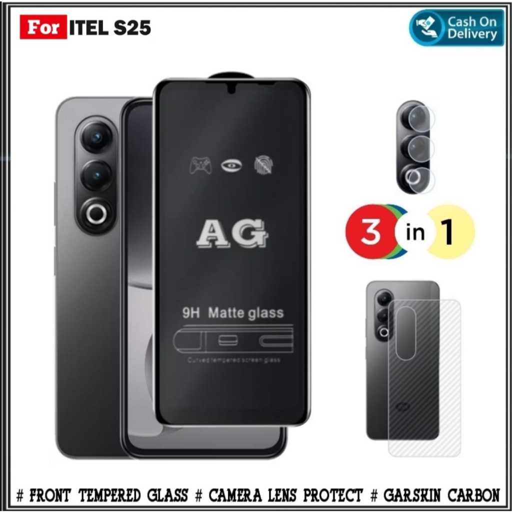 Jual PAKET Full Tempered Glass Itel S25 4G A50 4G P55 4G NFC P55 5G Glare AG Kaca Matte Dove ...