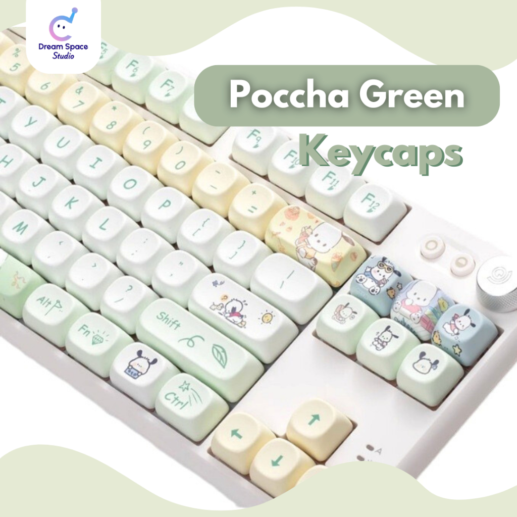 Jual Dreamspace Studio Keycaps Keyboard Poccha Green 140 Keys Keycap ...