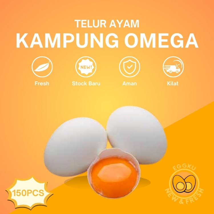 Jual (150 Butir) Telur Ayam Kampung OMEGA | Shopee Indonesia