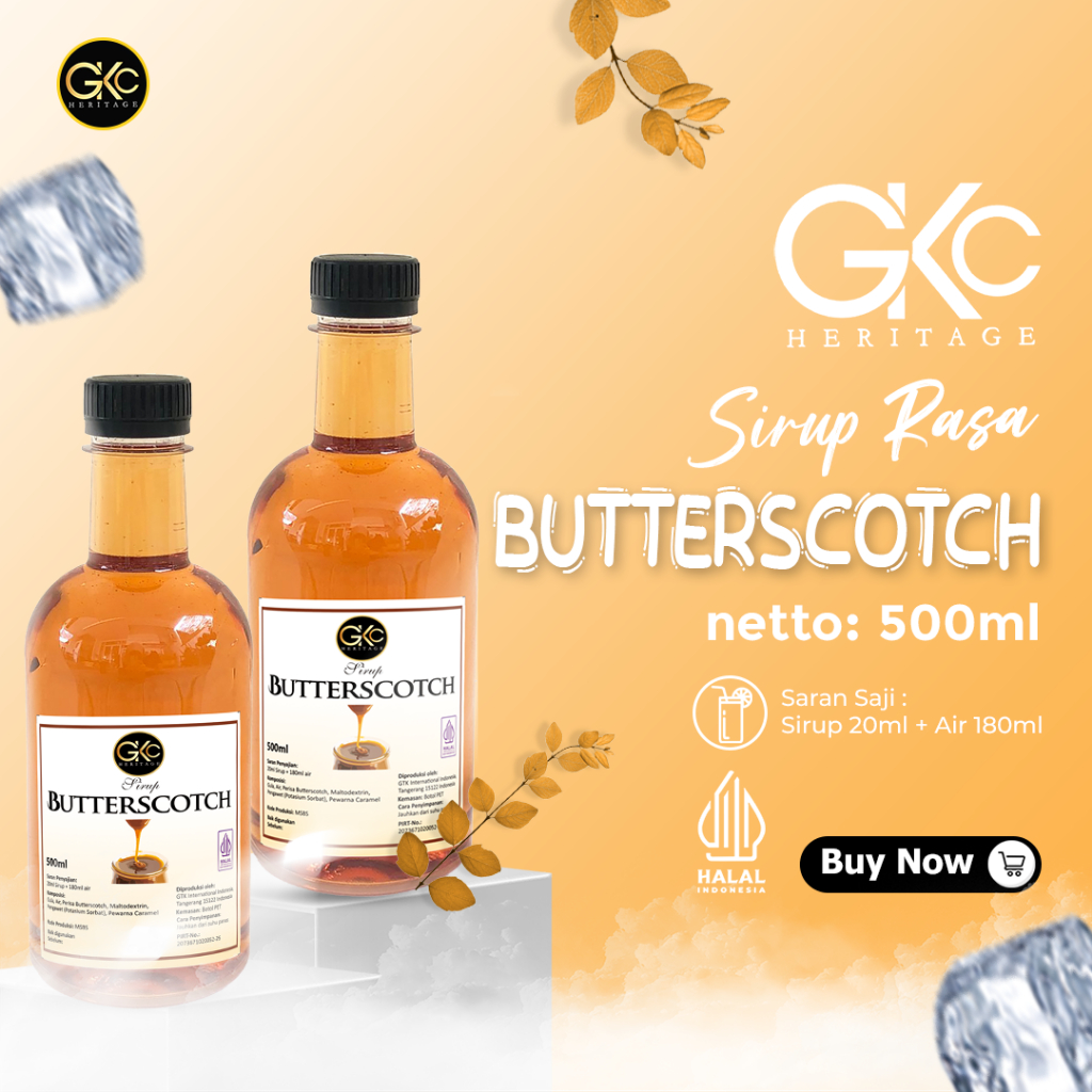 Jual Sirup Rasa Butterscotch GKC Heritage 500ml | Shopee Indonesia